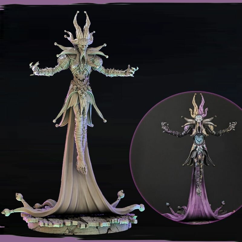 Демон принц Cegorach The Grinning God Шут Арлекин, Клоун (60мм) миниатюра для DnD (ДнД) и других Настольных игр( НРИ, Варгеймов или РПГ), фентези тематика