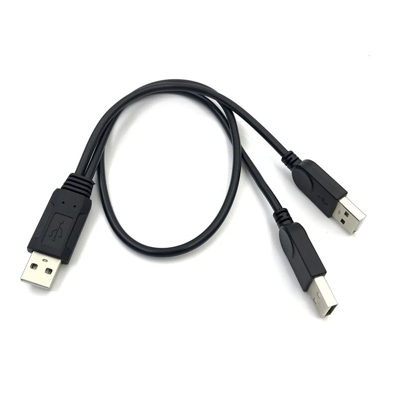 USB 2,0 A 1 штекер на 2 двойных USB-концентратора для передачи данных адаптер питания Y-Разветвитель USB-кабель питания для зарядки Удлинительный кабель
