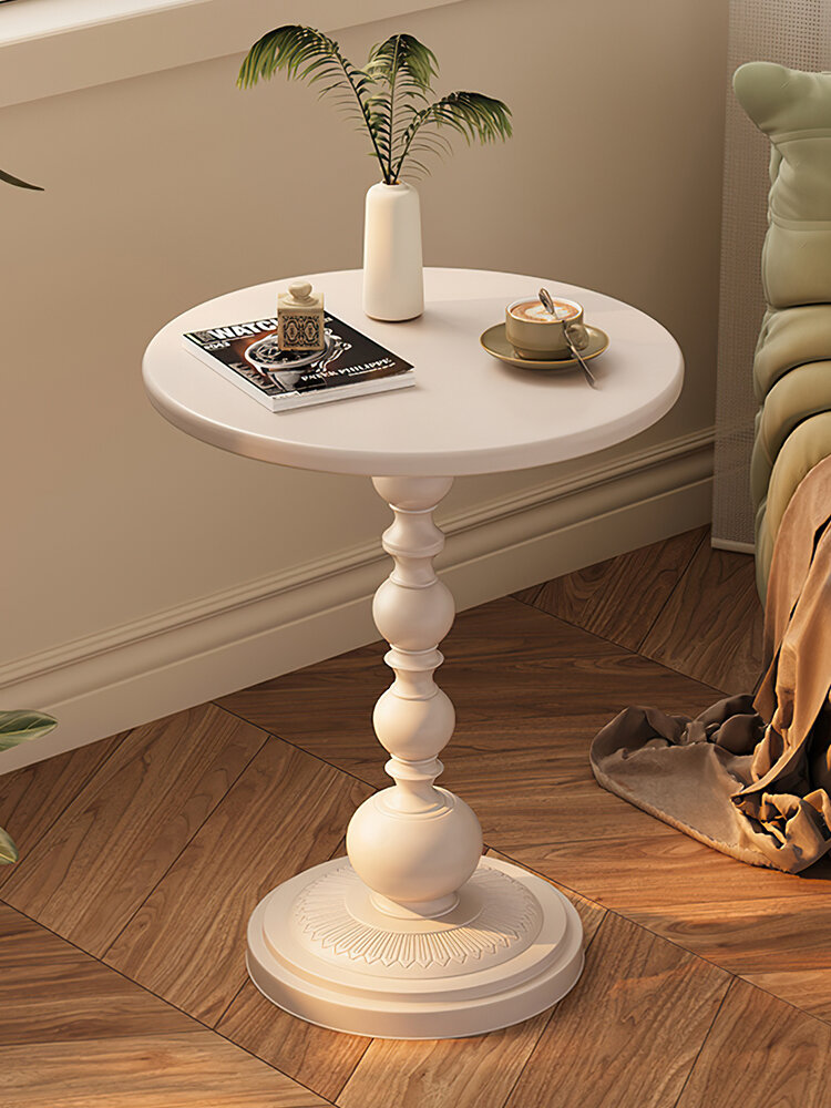 Белый журнальный столик, ретро-стиль, подходит для сада и спальни, 42*52 см