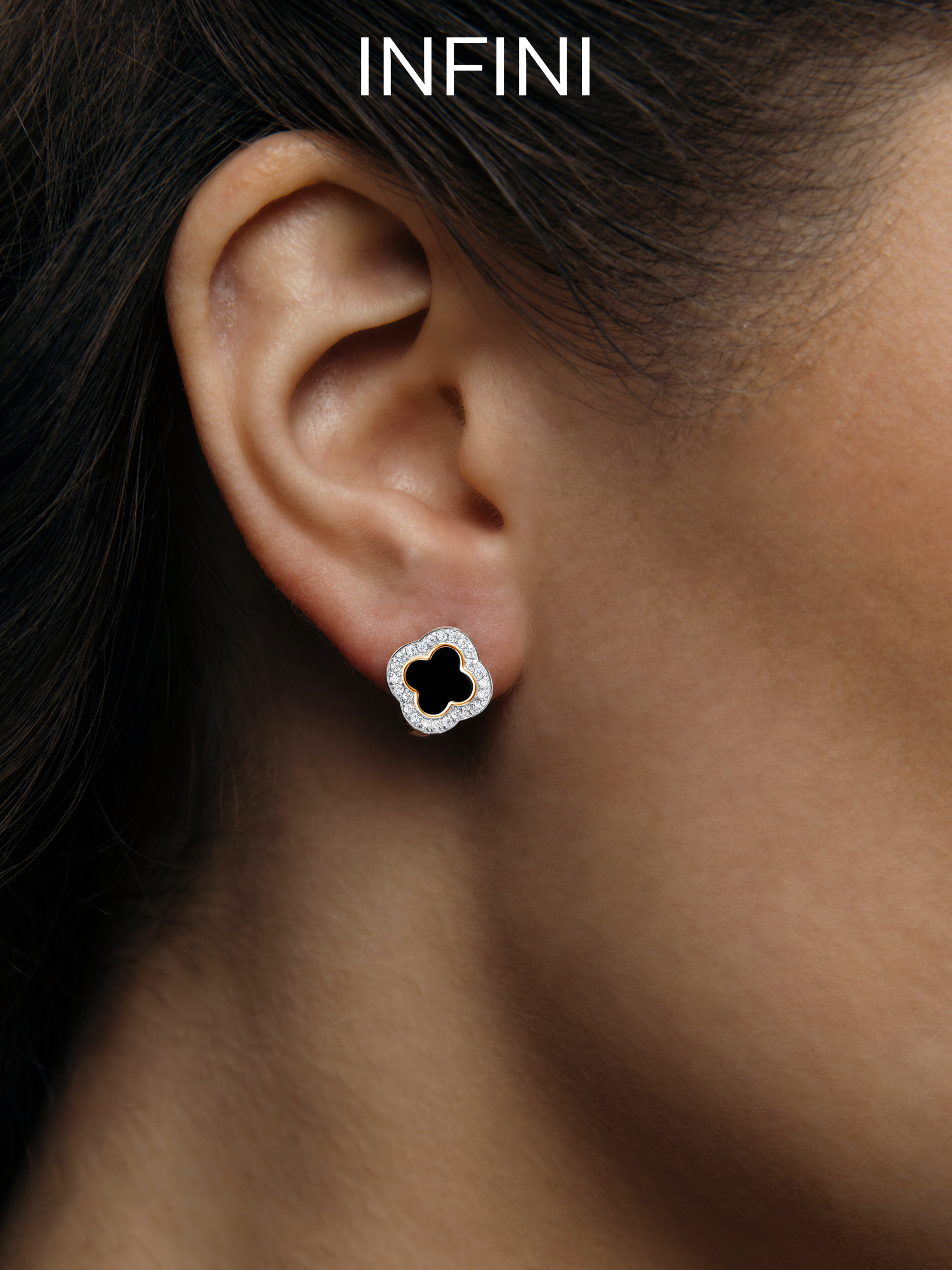 Серьги с подвесками, красное золото, 585 проба, родирование, эмаль, фианит