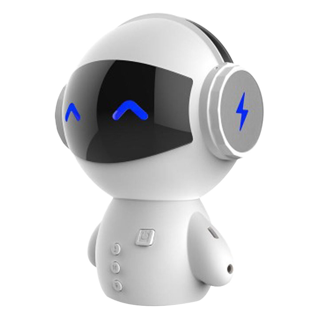 Креативный робот Bluetooth-колонка с сабвуфером, портативная акустика - белый