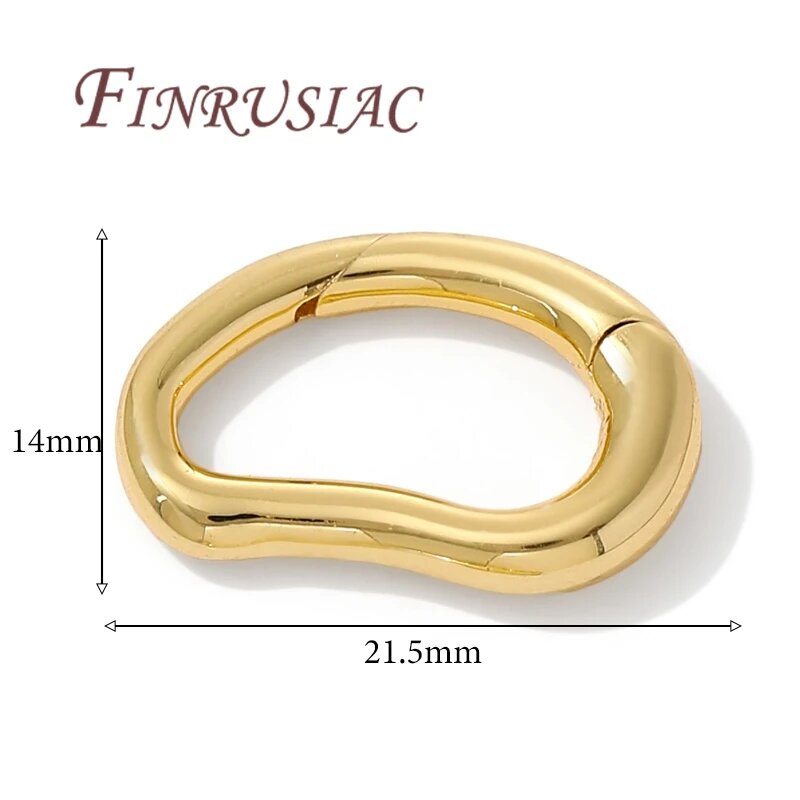 Карабин для бижутерии FINRUSIAC, 18k Gold Plated, 2 шт, 21.5x14 мм
