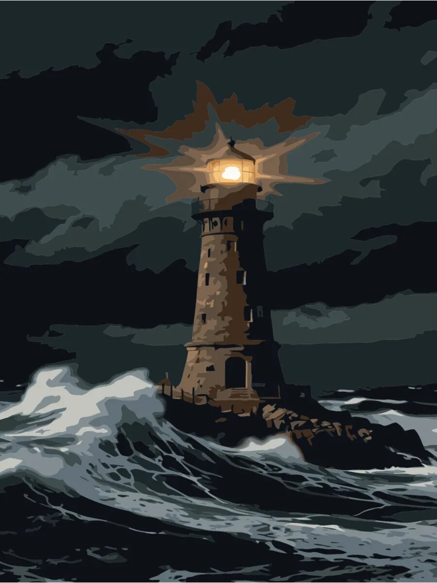 Картина по номерам маяк