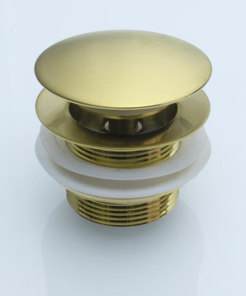 Донный клапан на ванну 1"1/2 (золото) GANZER GZ5703-S