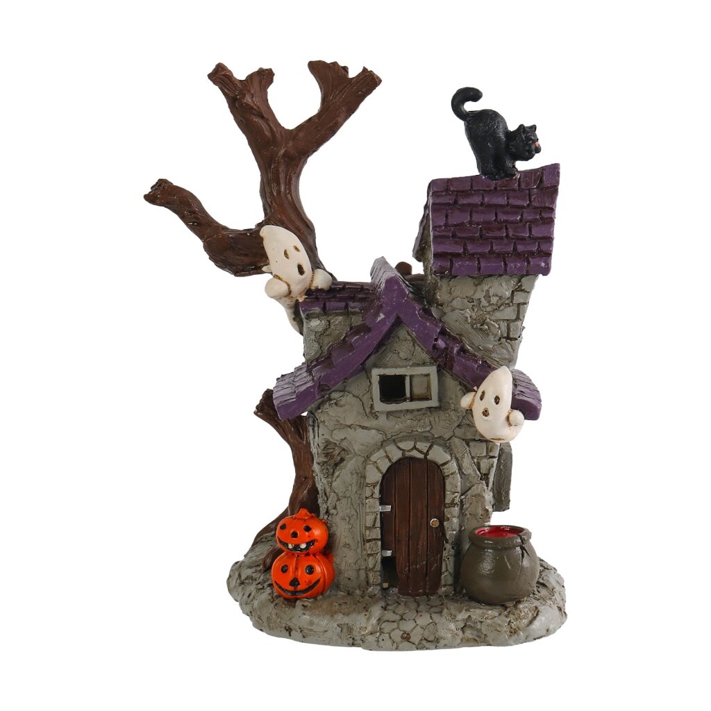 Украшение, Дом с привидениями светодиодные фонари светятся Хэллоуин настольное украшение дома украшения из смолы ремесла