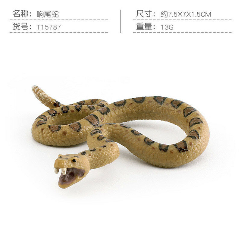 Удивительно детализированная модель кукурузного питона для настольного показа и обучения 65г, гремучая змея