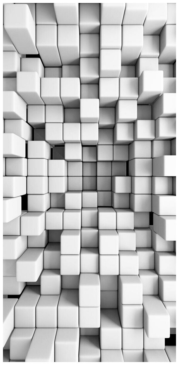 Фотообои на двери URBAN Design UDD-034 3Д квадраты 3D 97 х 202 см самоклеющиеся