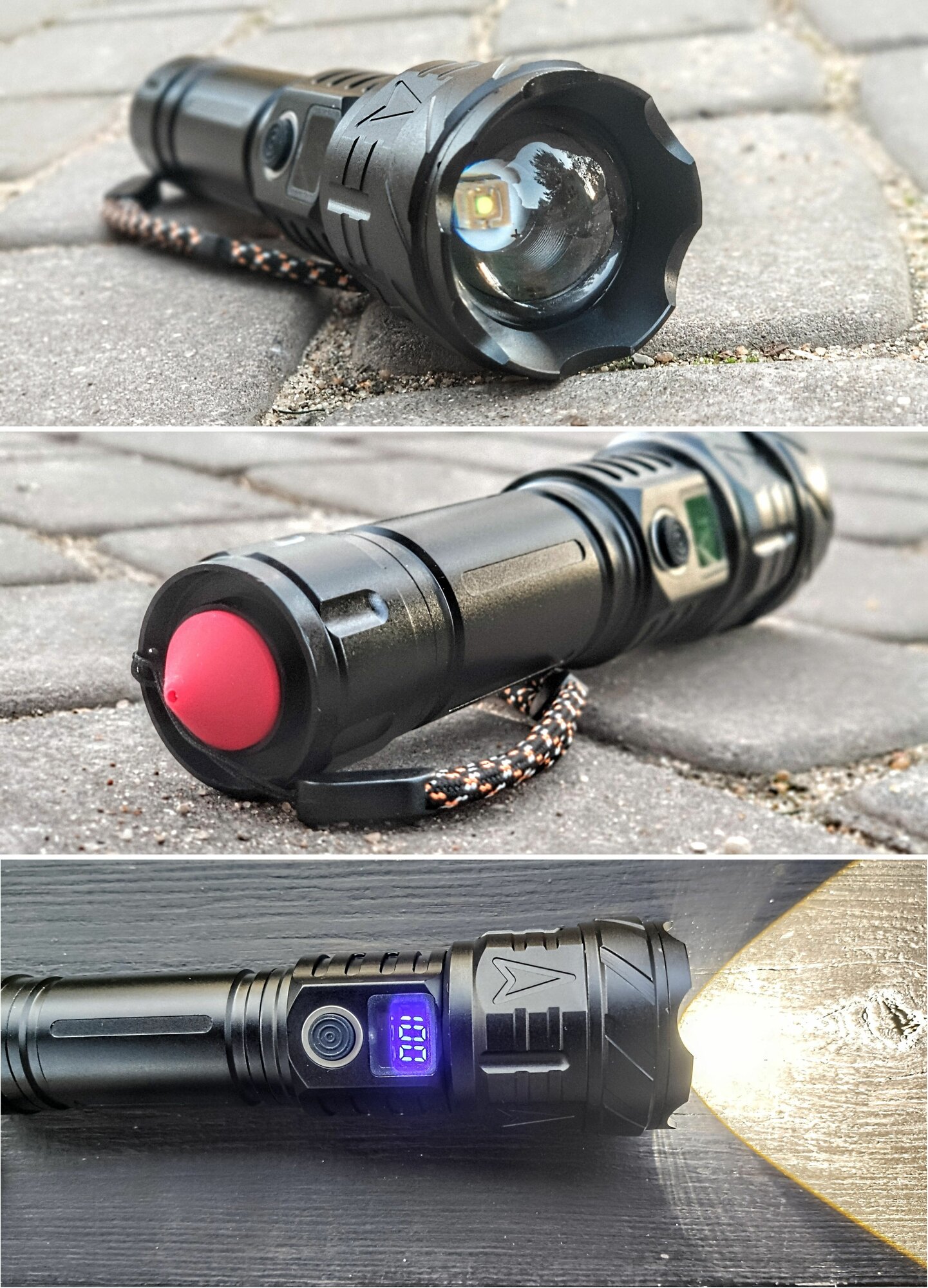 Сверхяркий Светодиодный фонарь YYC-6025-PM20-TG на кристалле белый разер