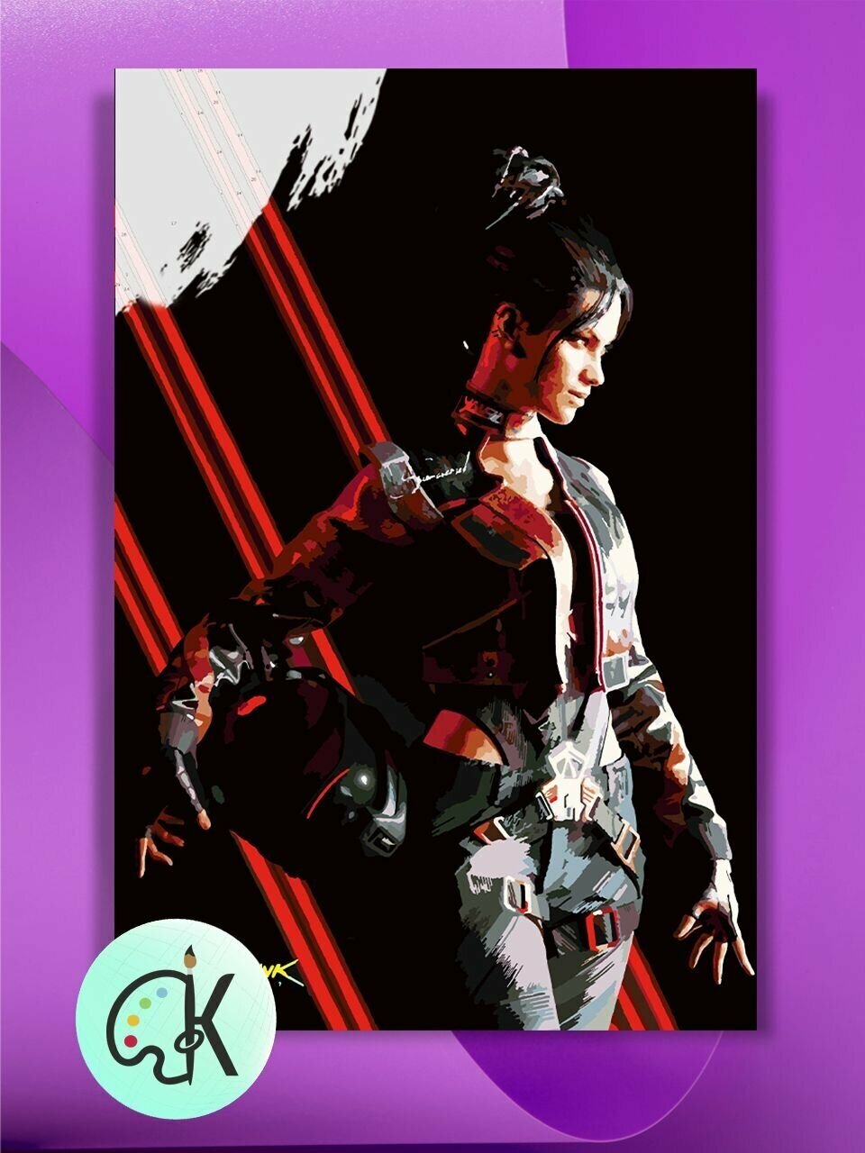 Картина по номерам на холсте Cyberpunk 2077 Панам, 40 х 60 см