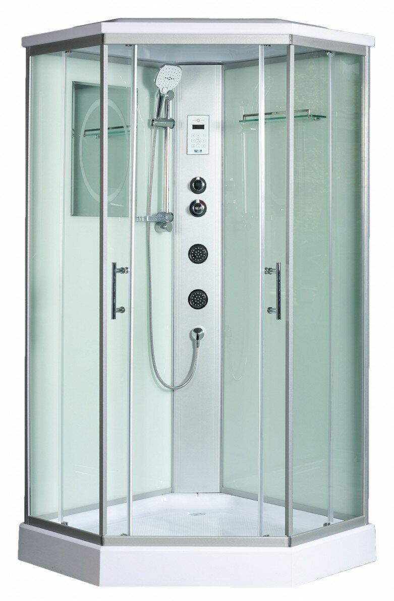 Душевая кабина WeltWasser WW500 Nesse 904 90x90 стекла прозрачные, профиль хром