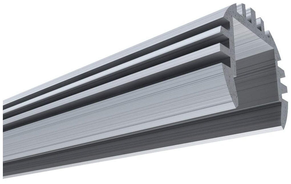 Круглый универсальный профиль Apeyron алюминиевый для Led ленты, серебро, 18,3х15/08-18-01