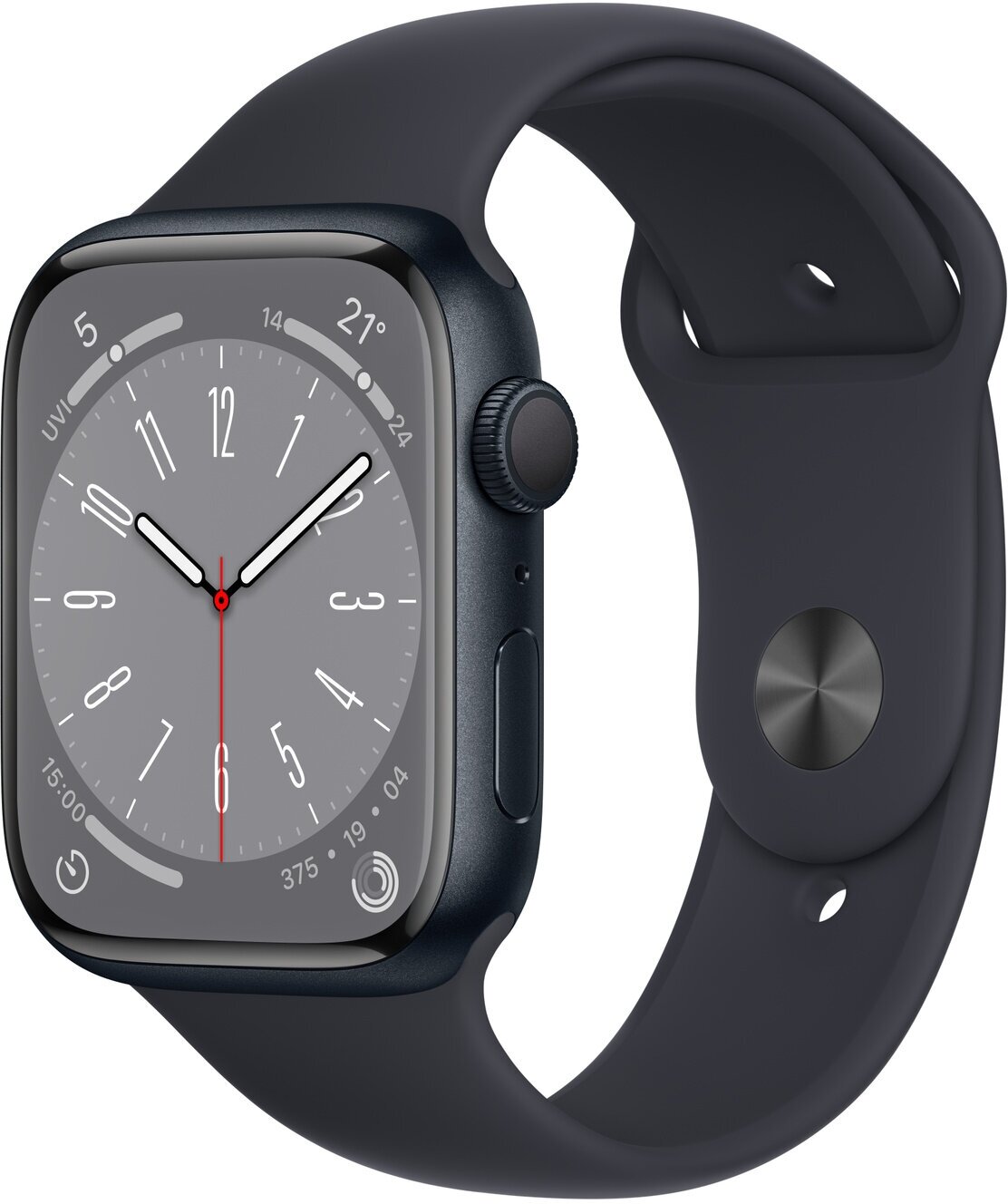 Ремешок силиконовый Midnight Sport Band Size S/M (Тёмная ночь) Apple Watch 45mm (42mm; 44mm) MPLT3AM/A