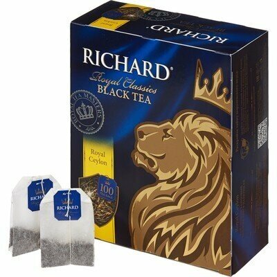 Чай Richard Royal Ceylon черный в пакетиках 2гx100шт 61066, 13936, 421005