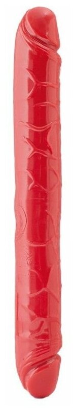 Красный двусторонний фаллоимитатор - 31 см,31 см,4,2 см, красный, поливинилхлорид (ПВХ, PVC), Женский, Фаллоимитаторы