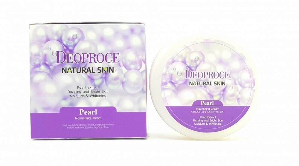 Питательный крем для лица и тела с экстрактом жемчуга Deoproce Natural Skin Pearl Nourishing Cream (100 гр)
