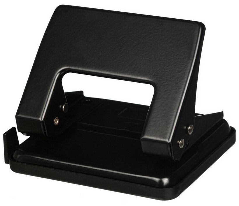 Дырокол Attache Economy до 20 листов черный с линейкой 882853