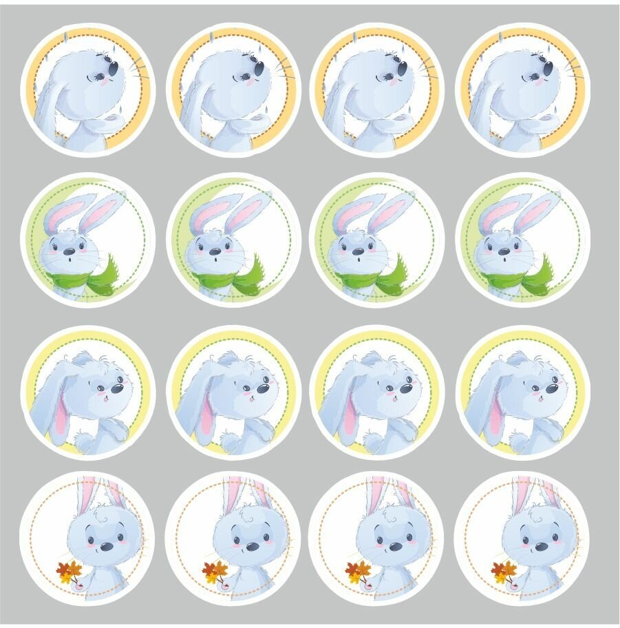 Наклейки стикеры Зайчики