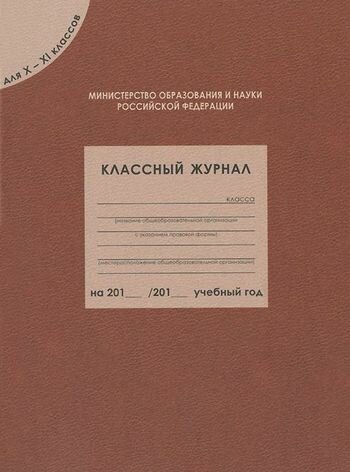 Классный журнал для 10-11кл (96 листов) (Министерство образования и науки РФ), (вако, 2019)