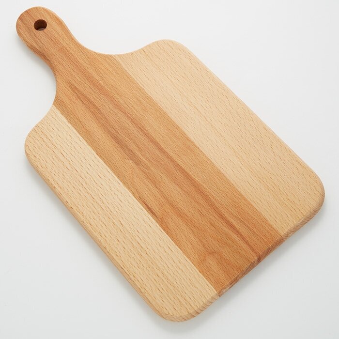 Доска разделочная из бука "Ручка" 350x200x15мм Р-35, устойчива к влажности