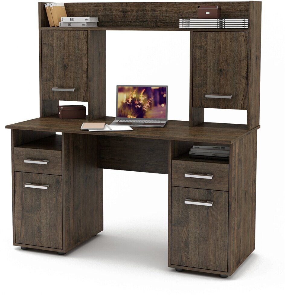 Стол письменный, стол компьютерный Остин (Ливерпуль) 13 дуб апрель темный