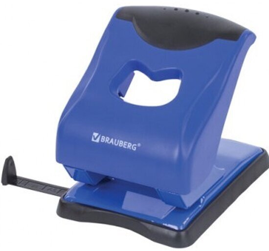 Дырокол Brauberg "JET PRO", до 40 листов, сине-черный, 228602