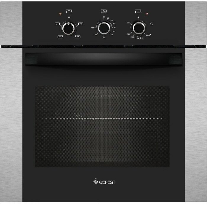 Духовой шкаф Gefest ДГЭ 621-01 Н3, серебристый, 52л, газ, гриль, конвекция, таймер