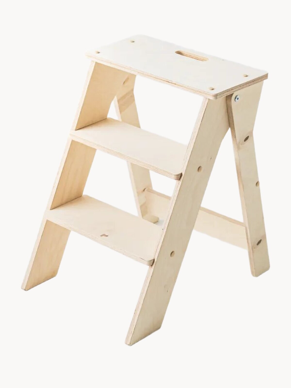 Стремянка-лестница 3 ступени табурет трансформер для дома, деревянная