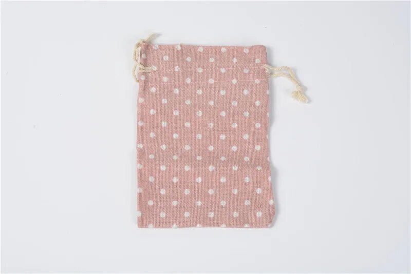 МерiLover сумочки для украшений из хлопка 10 шт. 10x14 см Розовый, Light pink dots