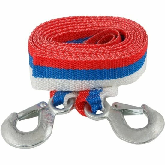 Трос буксировочный Автостоп AB-5K ленточный, 5 тонн, длина 4.8м, с крюками