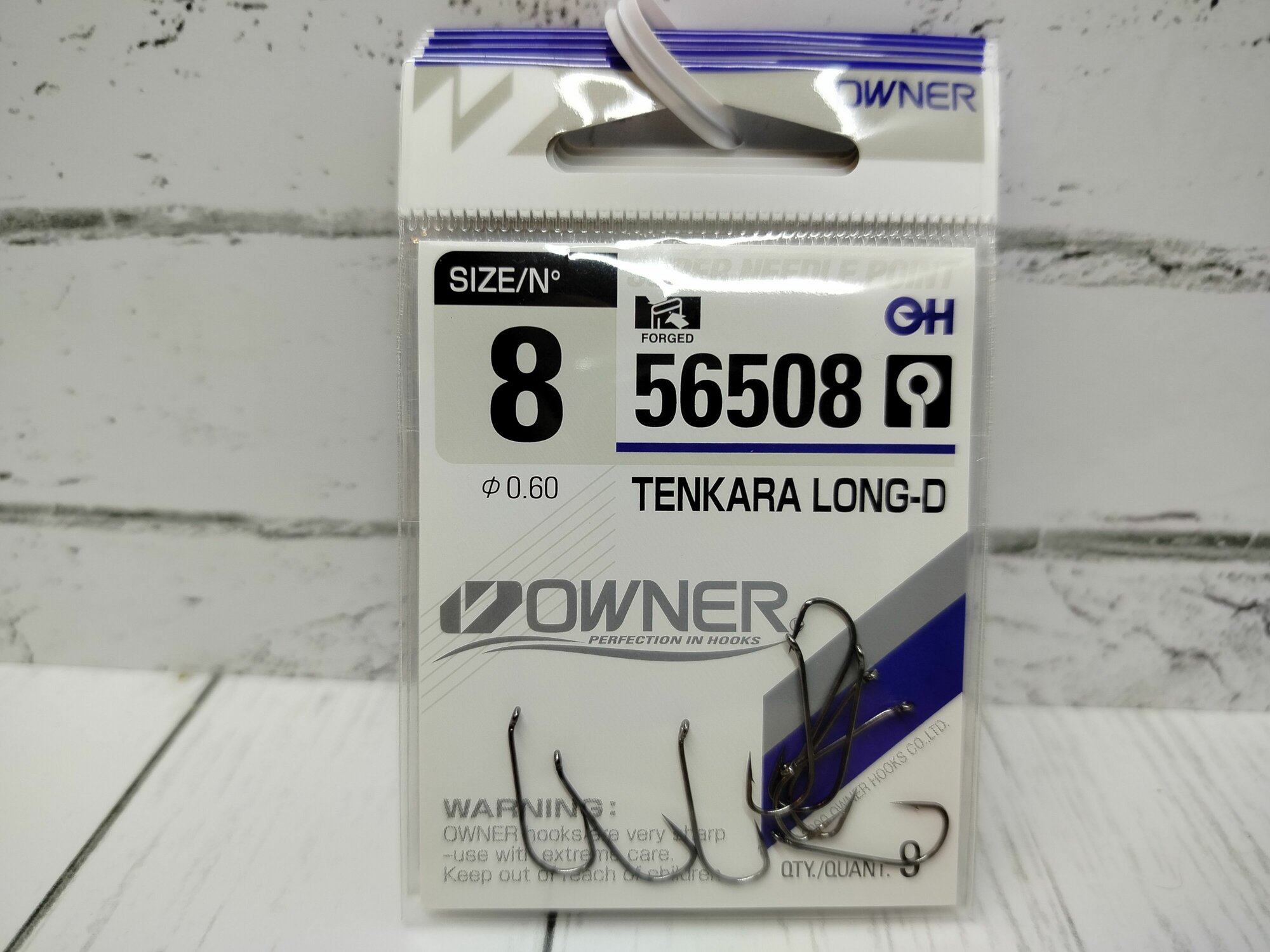 OWNER Крючок рыболовный TENKАRА LONG-D "ORIGINАL" 56508-BC №8-5уп (45шт)