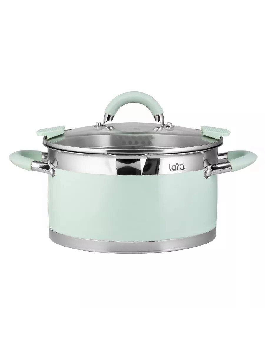 Кастрюля со стеклянной крышкой Mint, 5,7л