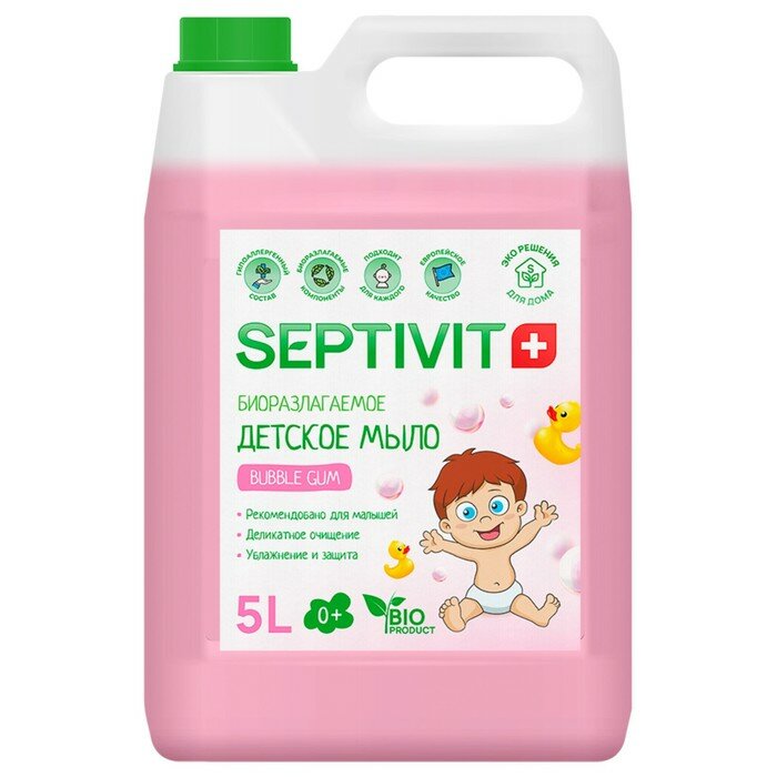 Детское мыло SEPTIVIT "Bubble Gum", 5 л, с первых дней жизни, биоразлагаемое