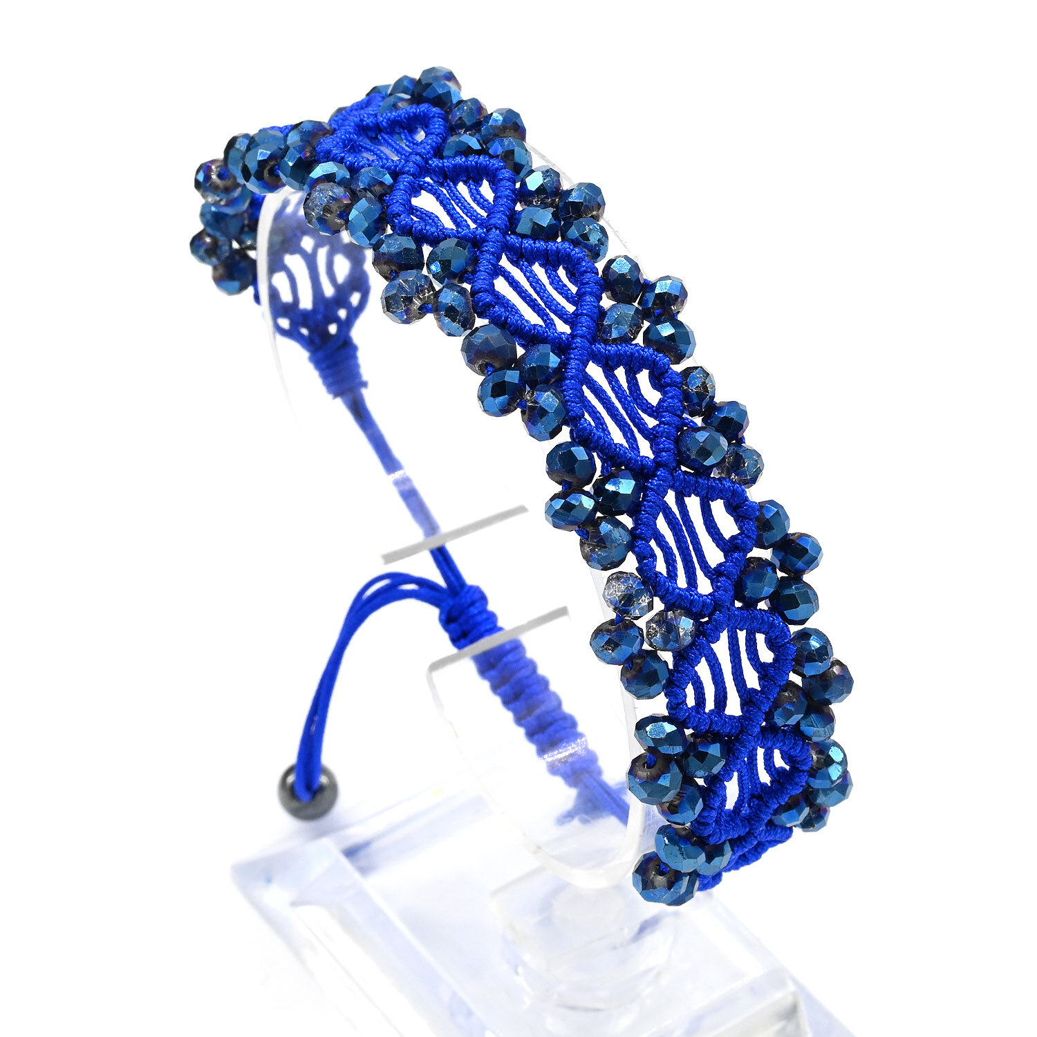 Плетеный браслет, циркон