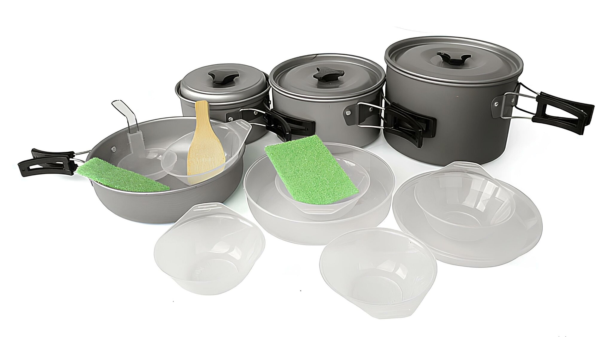 Набор посуды для пикника DS500, алюминий, антипригарное покрытие, 13 предметов