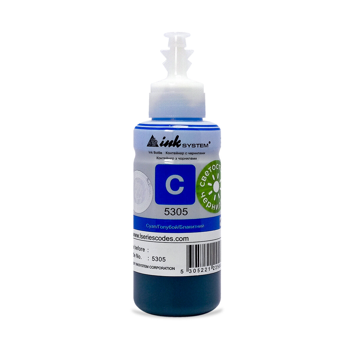 Чернила Inksystem (Светостойкие) для Epson L, 100 мл (5305) (Cyan)