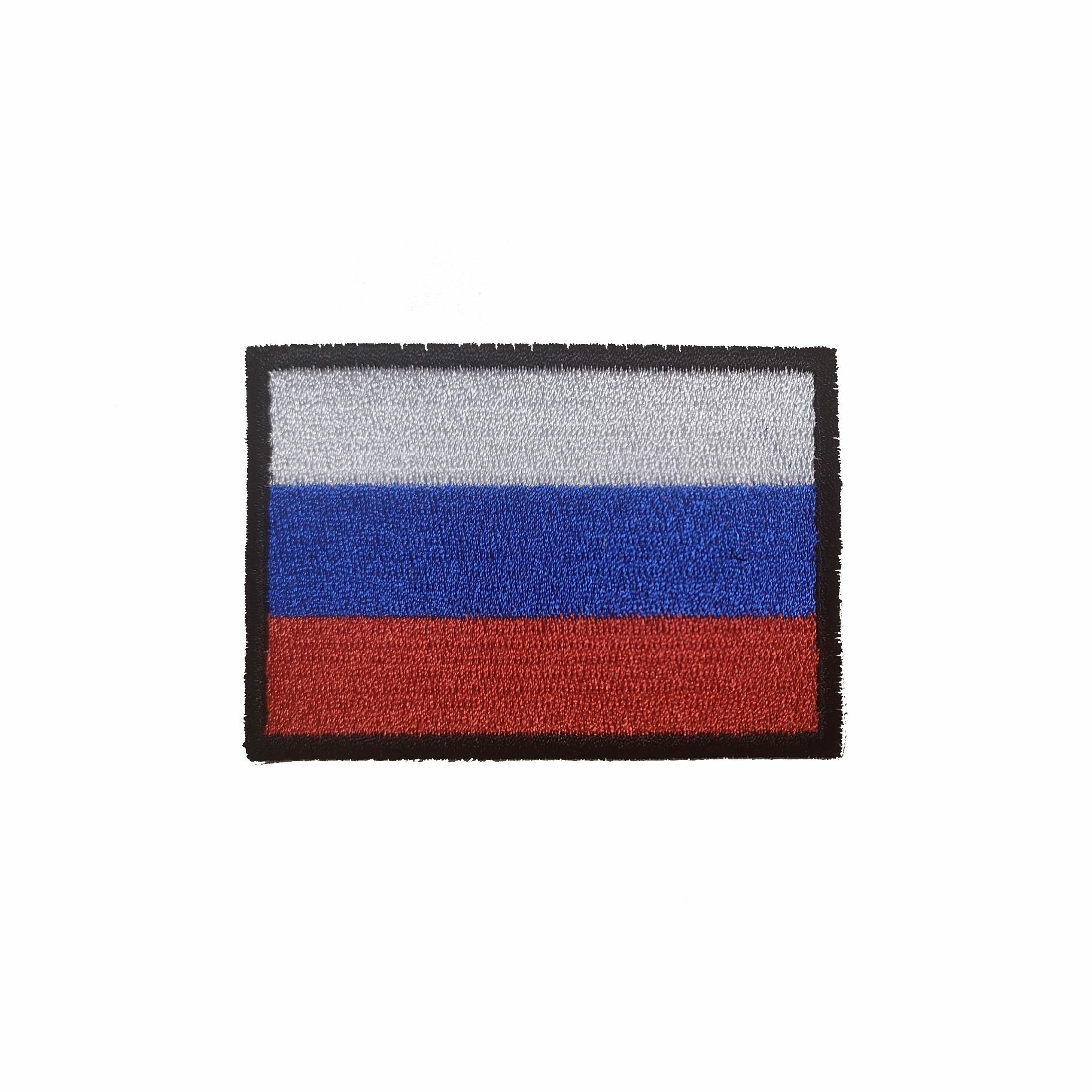 Нашивка Мега Принт "Флаг России", габардин, на липучке, размер 8x5,5 см