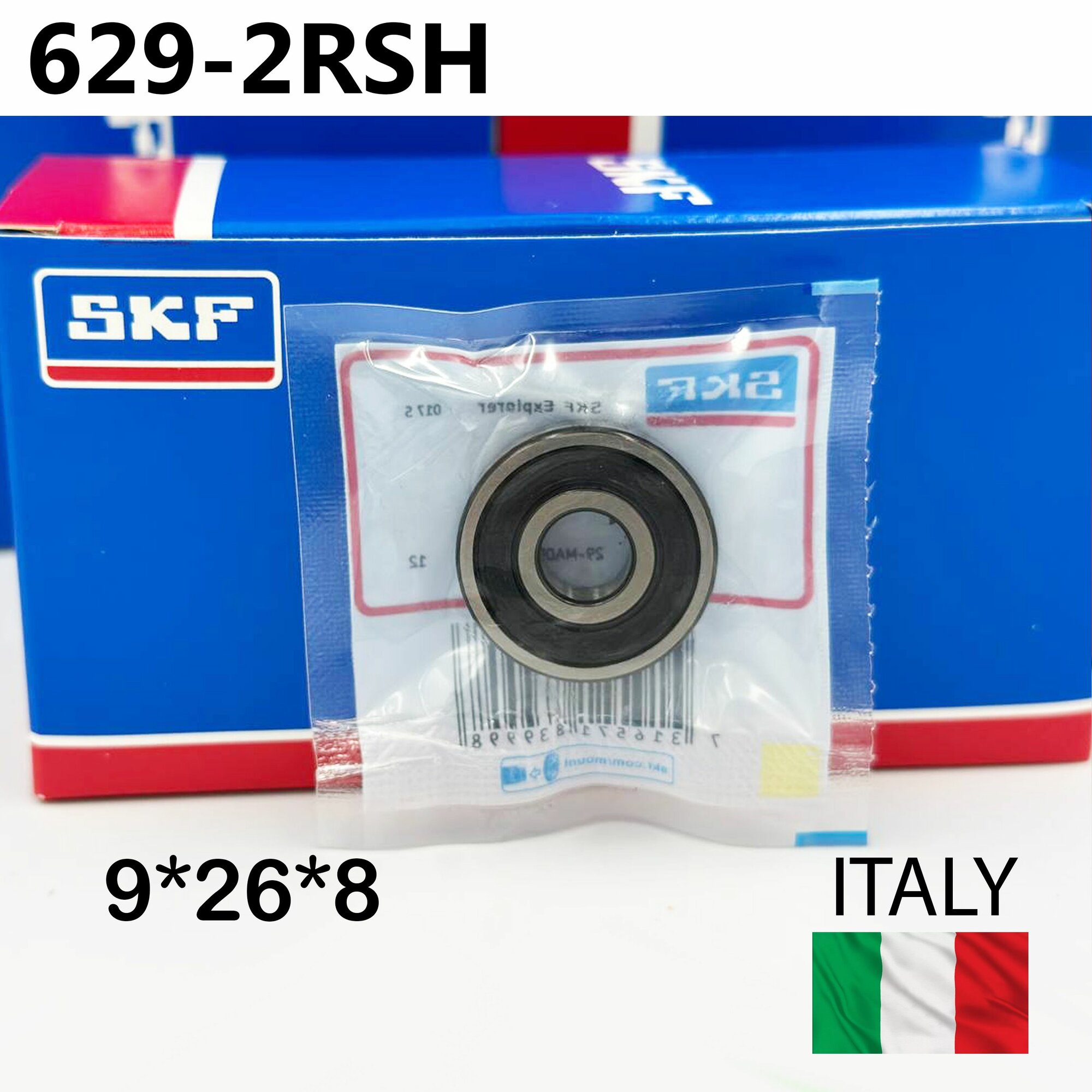 Подшипник SKF 629-2RSH (629DDU / 180029) размер 9*26*8 Италия, универсальный