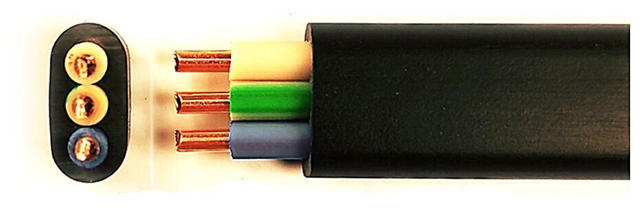 Кабель ВВГ-Пнг(А)-LS 3х2,5 ГОСТ, 10 метров