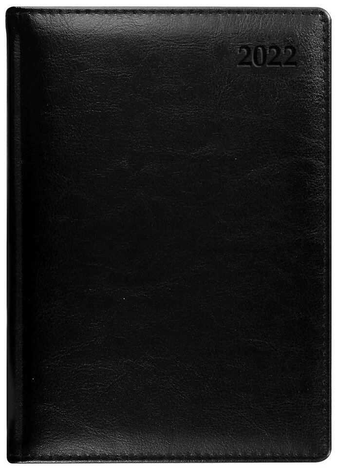Ежедневник датированный, А5, кожаный, 2020г, Letts (Англия), черный