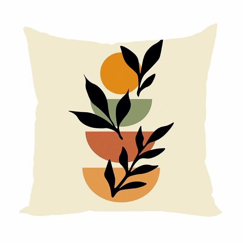 Подушка декоративная Три чаши и солнце 40х40 велюр