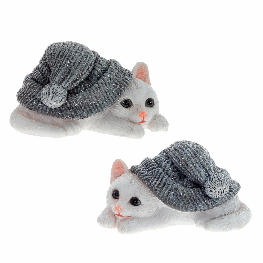 Фигурка "Котёнок в шапочке" 10,5х7,5х6