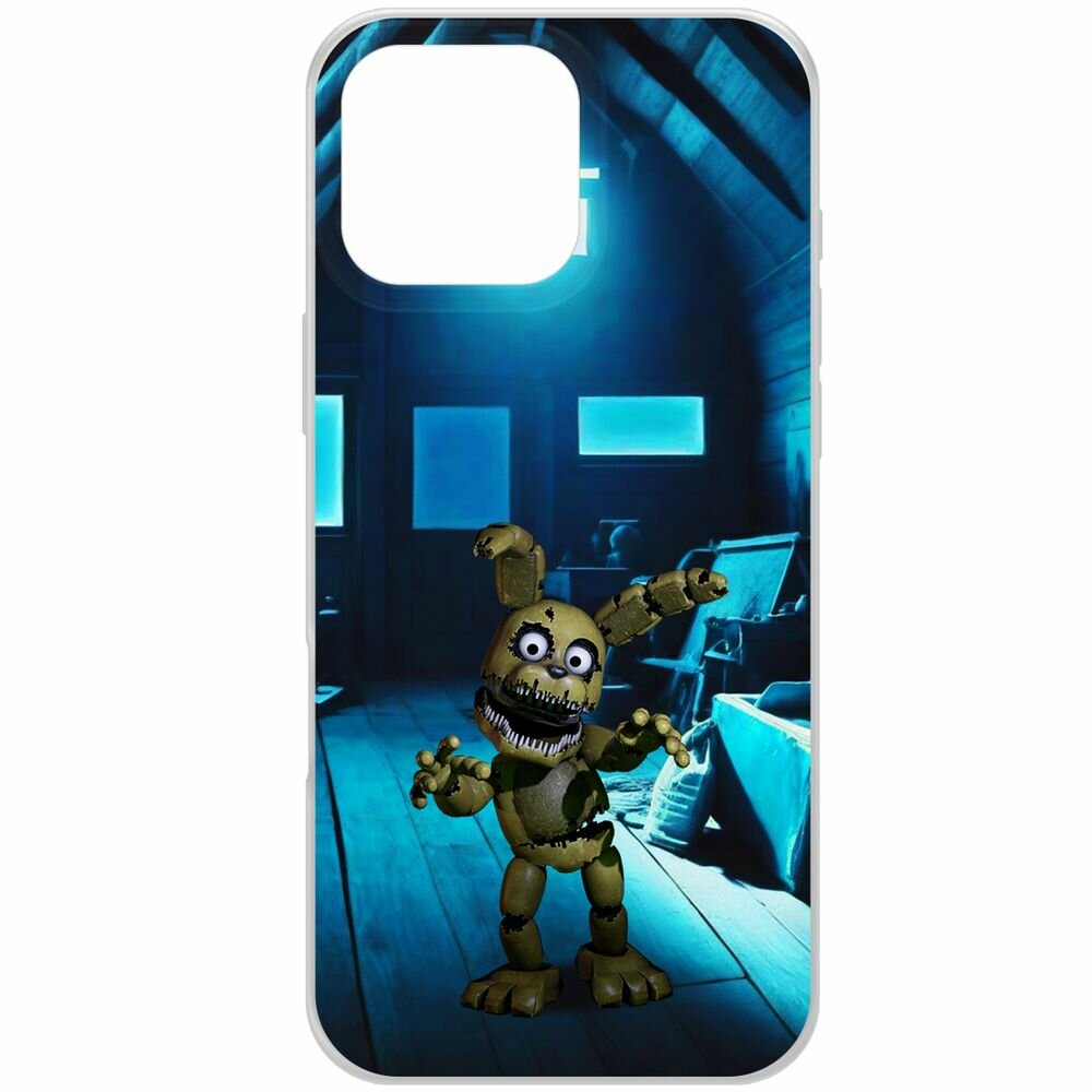 Чехол-накладка Krutoff Clear Case фнаф - Плюштрап для iPhone 16 Pro Max