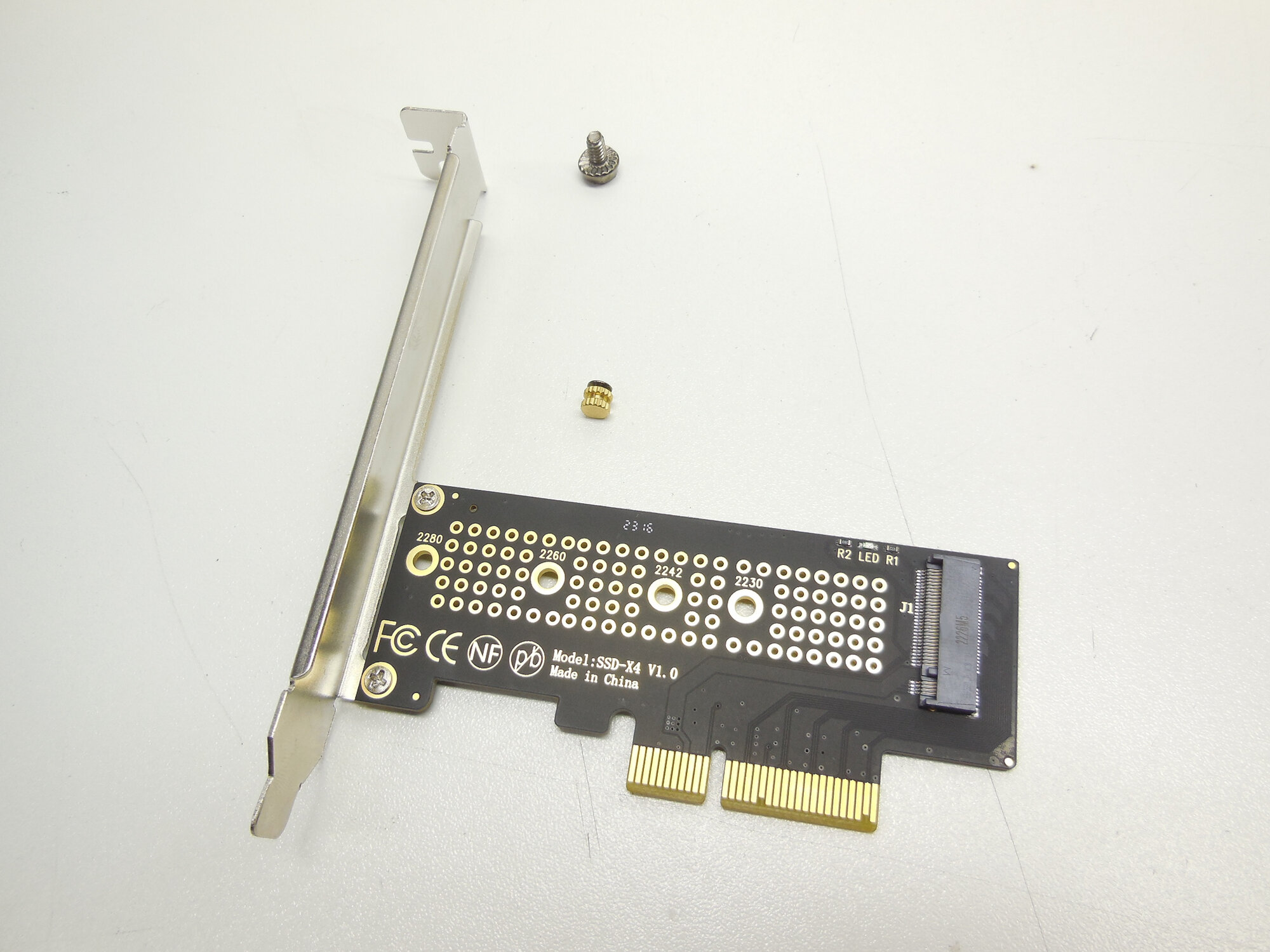 Адаптер переходник SSD-X4 V1.0 M.2 (M2) NVMe на PCI-E x4