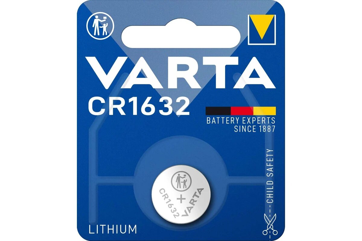 Varta Батарейка ELECTRONICS CR1632 BL1 Lithium 3V (6632) 6632101401