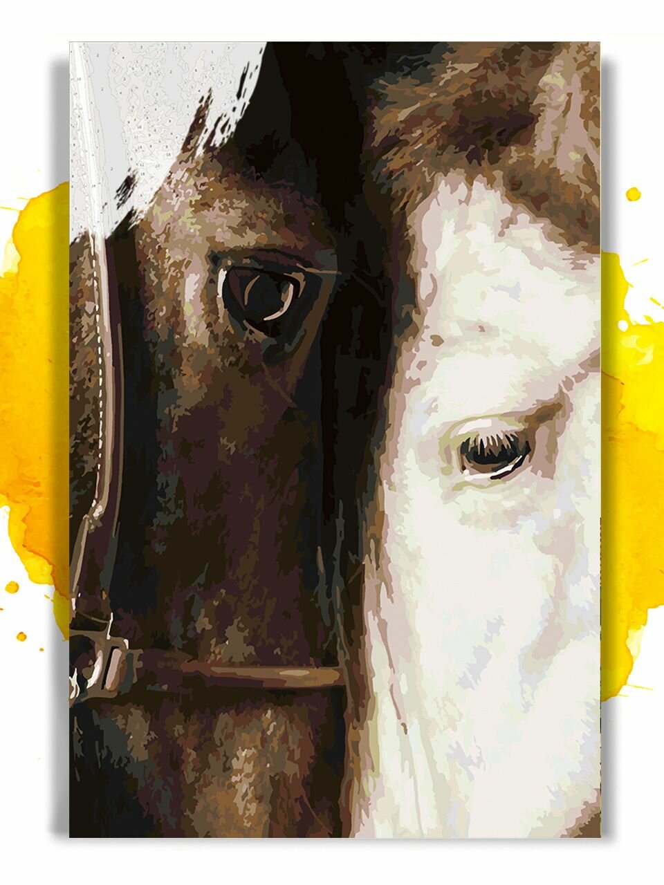 Картина по номерам на холсте Любовь и лошади, 40 х 60 см