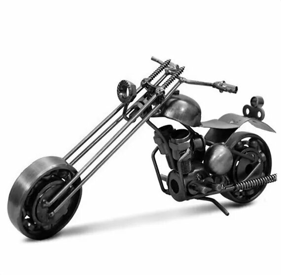 Мотоцикл фигурка интерьерная, металлический мотоцикл подарок мужчине IRONMOTO, 23см