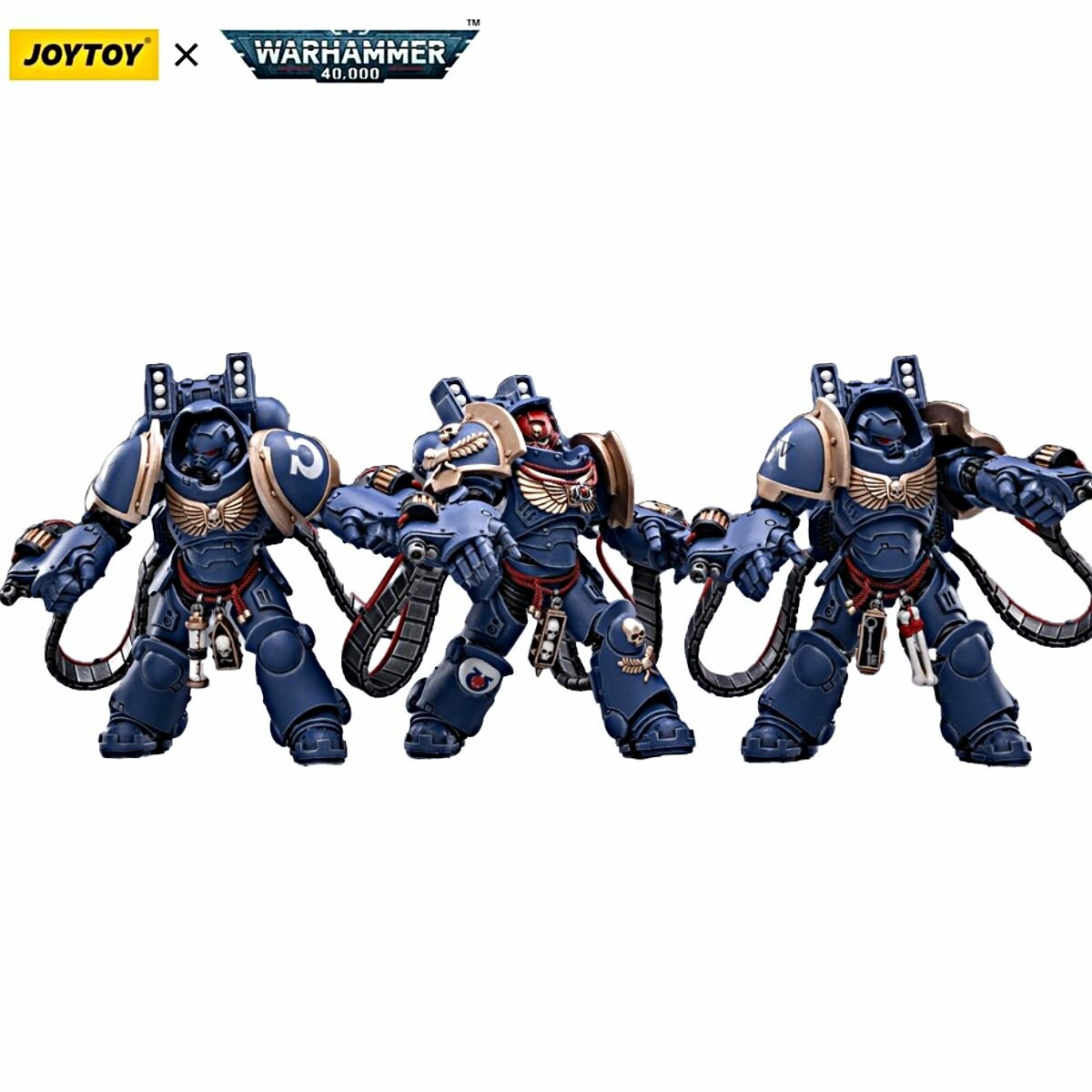 JOYTOY Боевой молот 40000 1/18 Агрессоры Ультрамаринов 3 шт. Коллекционные модели подарков