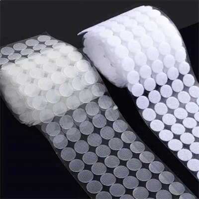 Липучки Muy Fuerte 1000 пар Белый, 10mm 1000pair, transparent