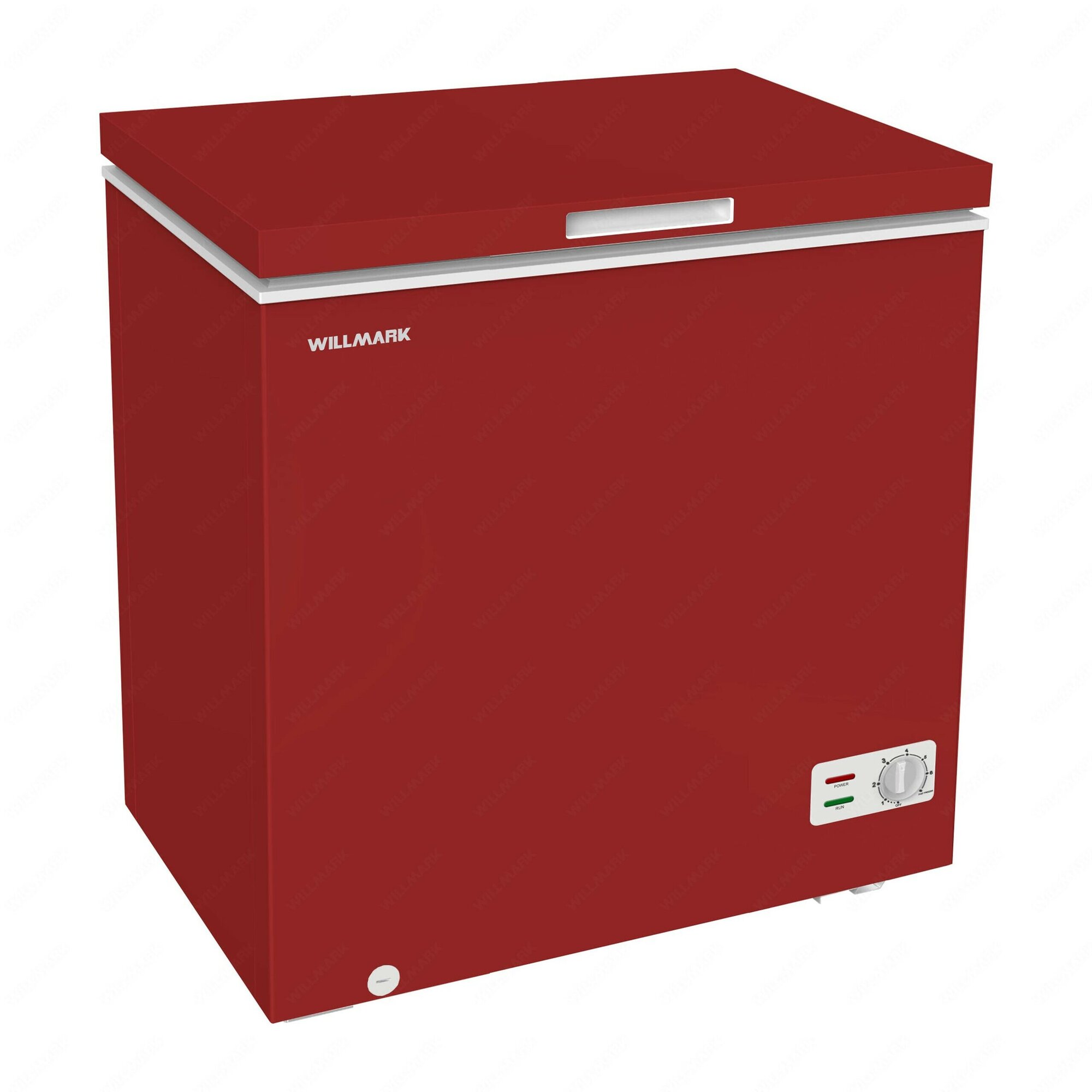 Морозильный ларь WILLMARK "CF-250CS", 225 литров, мощность заморозки до 9,2 кг/сут, красный