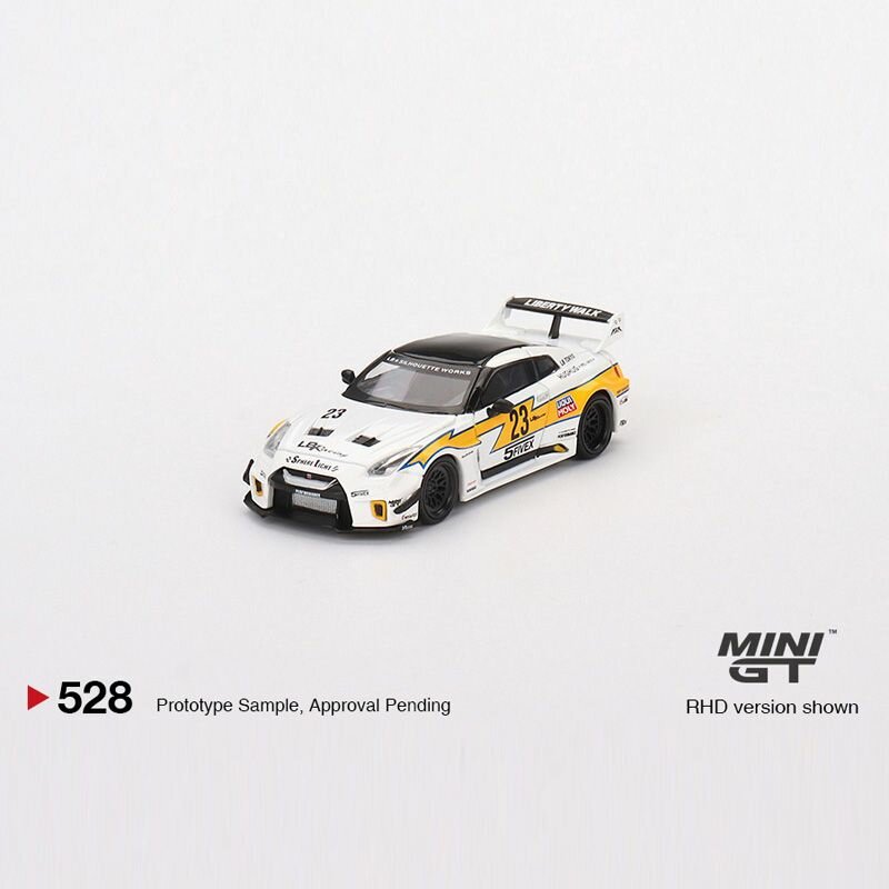 Машинка Mini GT 1:64 #528 NISSAN LB-Silhouette WORKS GT 35GT-RR Ver.1 LB Racing Die-cast Alloy Car Model Collection Display Toy Gift